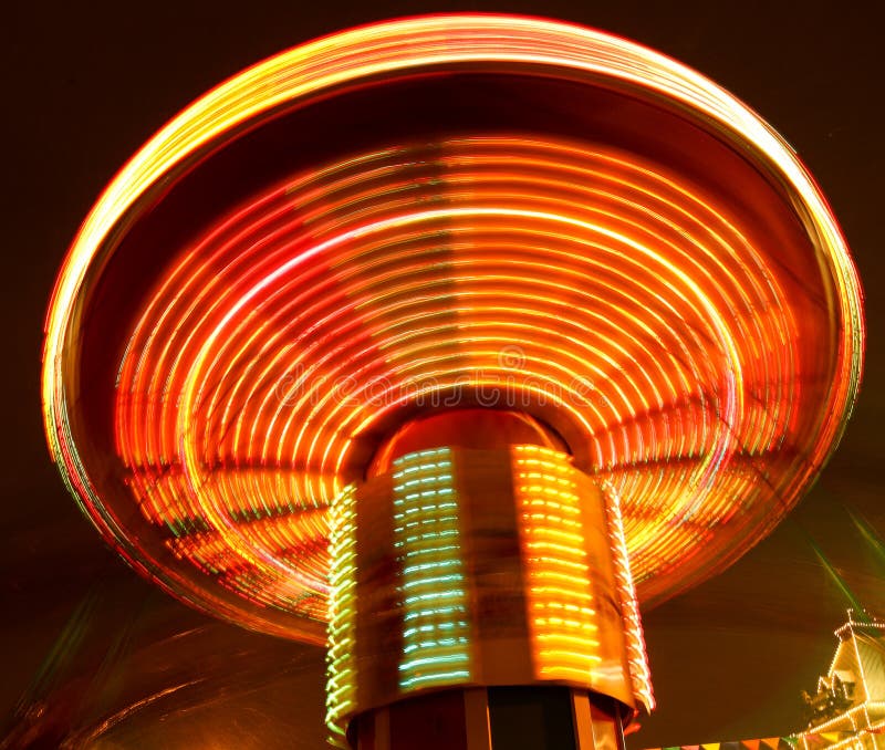 The Lights on the Carousel in Motion Stock Image - Image of christmas ...