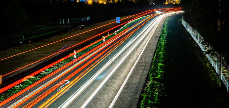 Lights of cars with night stock image. Image of fast - 181479379