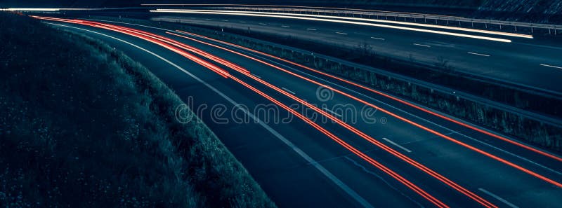 Lights of Cars with Night. Long Exposure Stock Image - Image of ...