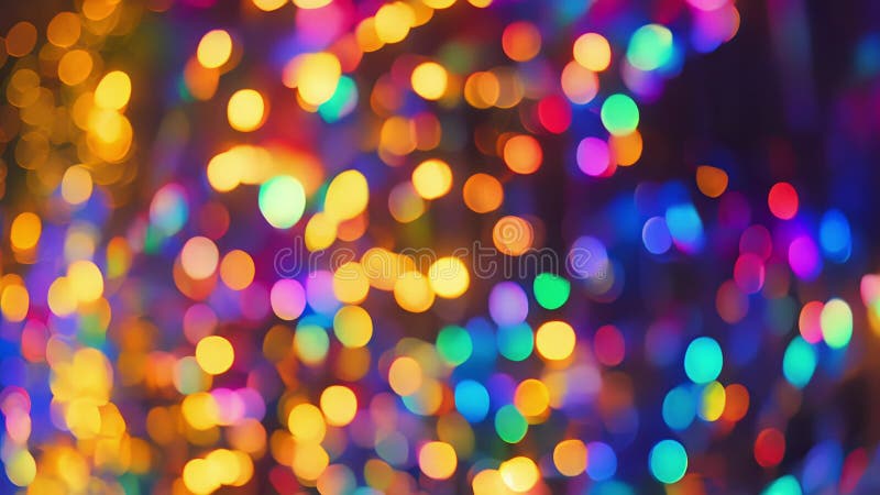 Lights and Colors Blending Together in a Defocused Tapestry at the ...