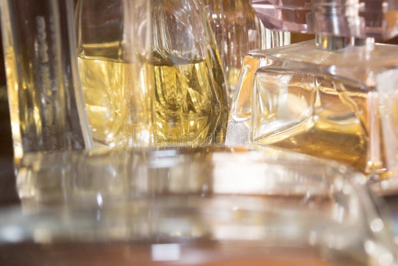 Lights and Textures in Perfume Bottles Stock Image - Image of charming ...
