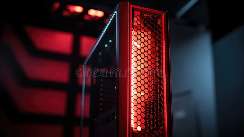 Lights computer red stock illustration. Illustration of lights - 369554973