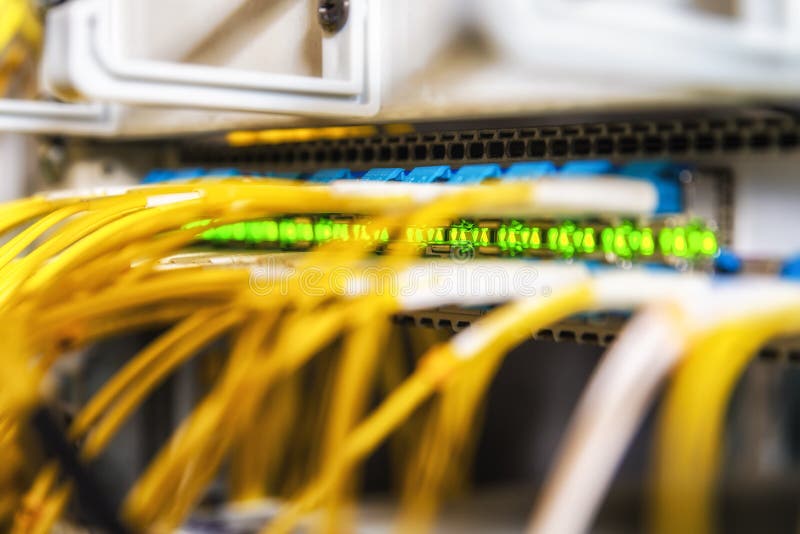 Lights and Connections on Network Server Stock Photo - Image of network ...