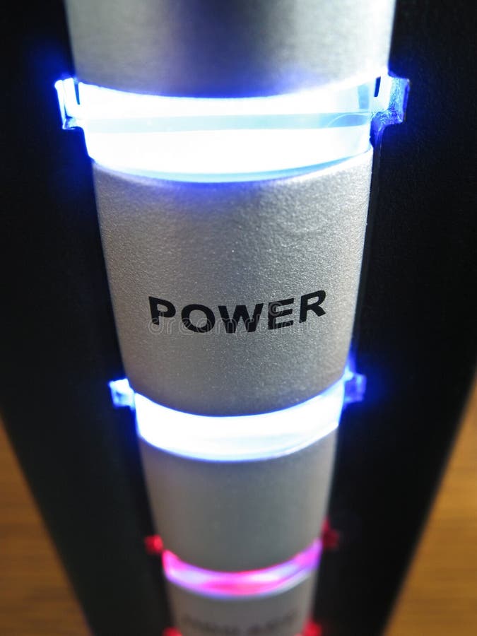 Lights on disk enclosure stock image. Image of blue, neon - 24253855