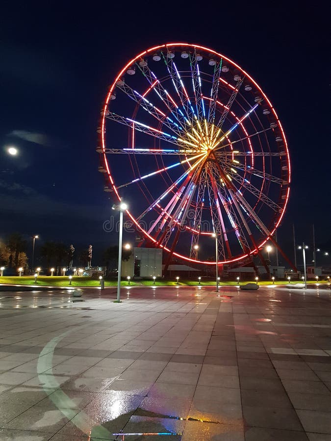 Fairy Wheel At Singapore Marina Bay Sand Stock Photo - Image of blue ...