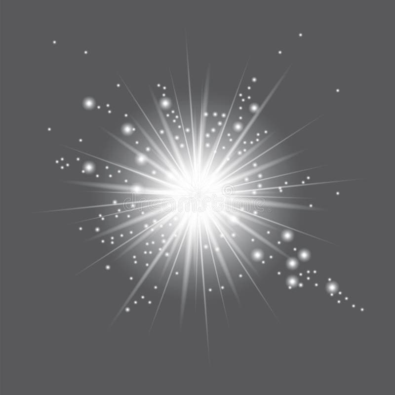 Lights Flash Gray Background. Bright Star. Sun Texture. Glare Texture ...