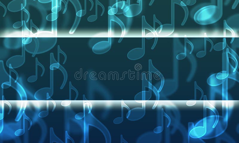 Lights in the Form of Musical Symbols Stock Illustration - Illustration ...