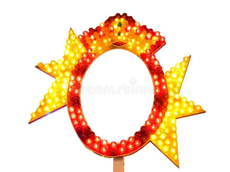 Lights frame isolated stock photo. Image of advertising - 6545198