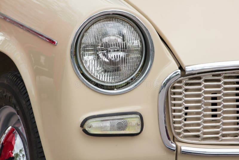 Lights in Front of a Vintage Car Stock Image - Image of luxury, cars ...