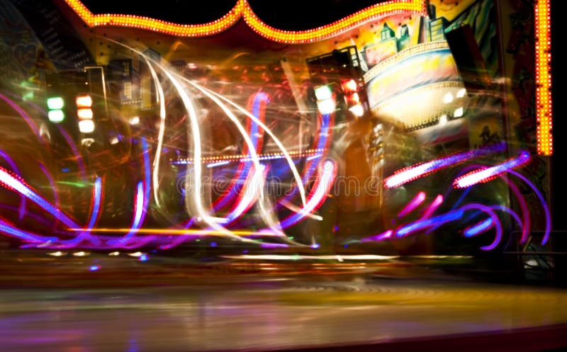 Lights from Fun Fair Carousel Stock Image - Image of rotate, carousel ...