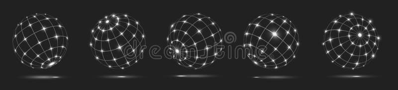 Lights globe grids stock vector. Illustration of grid - 247902459