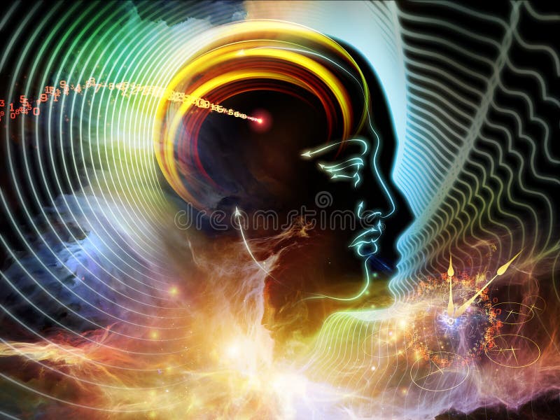 Lights of Human Mind stock illustration. Illustration of digit - 33332048