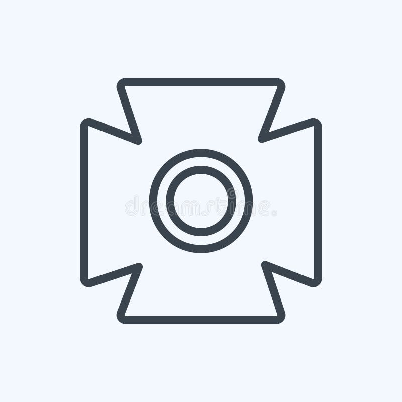 Lights Icon in Trendy Line Style Isolated on Soft Blue Background Stock ...