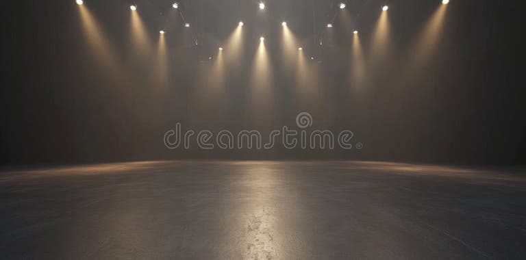 Lights Illuminate Dark Space, Spotlight Concept for Creative Projects ...