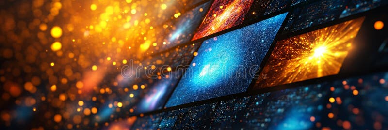 Lights of Information Abstract Background of Multimedia, Channels, and ...