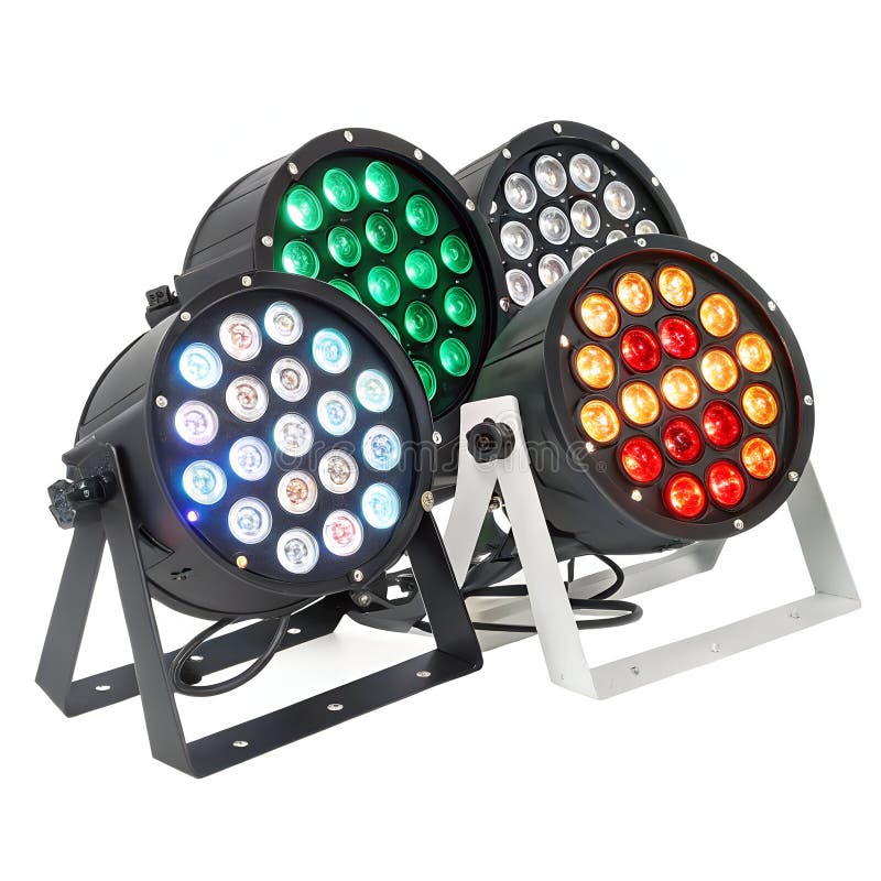 Lights Installation Isolated on White Background Stock Illustration ...