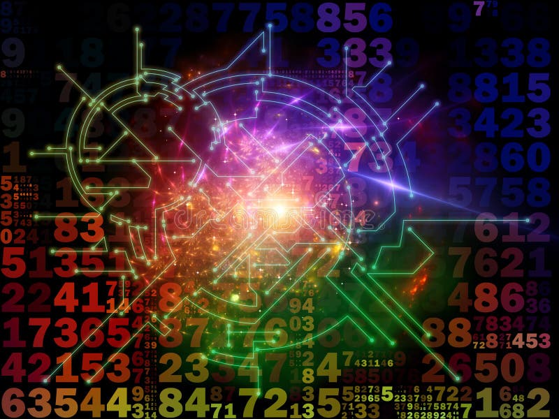 Lights of Integer Realm stock illustration. Illustration of shine ...