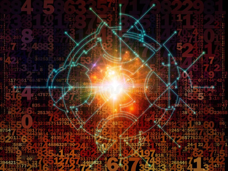 Lights of Integer Realm stock illustration. Illustration of bright ...
