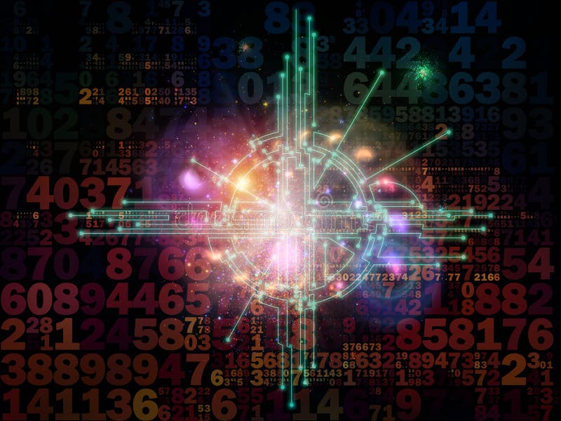 Lights of Integer Realm stock illustration. Illustration of bright ...