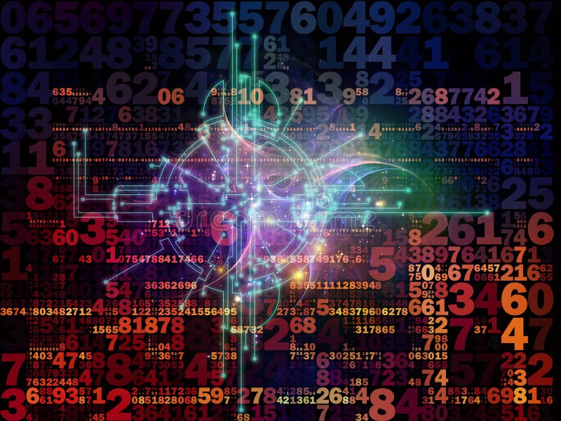 Lights of Integer Realm stock illustration. Illustration of glow ...