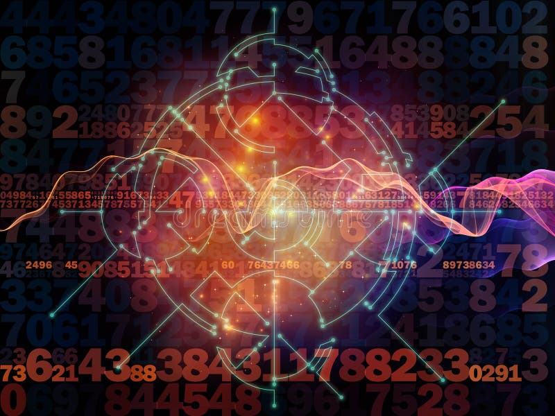 Lights of Integer Realm stock illustration. Illustration of signal ...