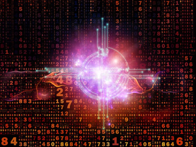 Lights of Integer Realm stock illustration. Illustration of math ...