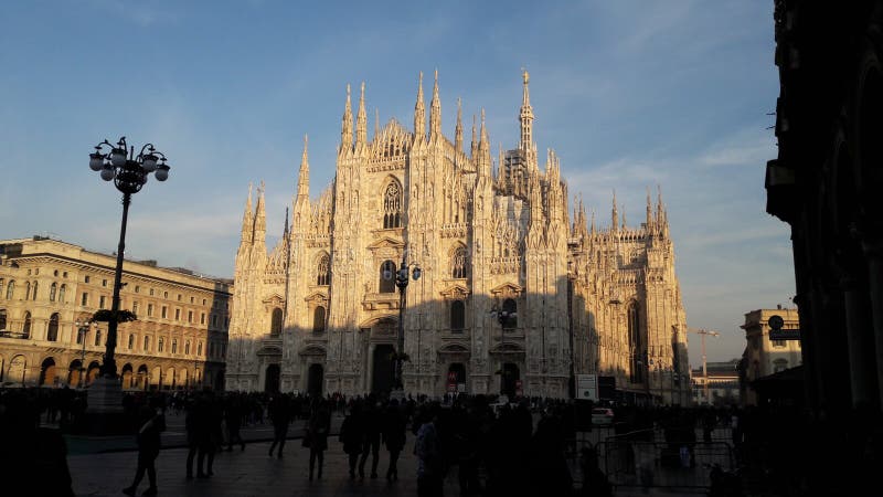 Lights on the Milano Cathedral Editorial Image - Image of italia ...