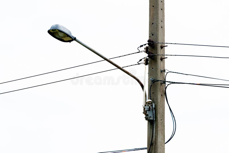 The Lights are Mounted on Concrete Power Poles To Illuminate Both Sides ...