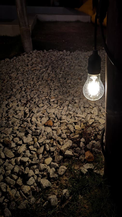 Lights at Night that Illuminate the Rocks Stock Photo - Image of rocks ...