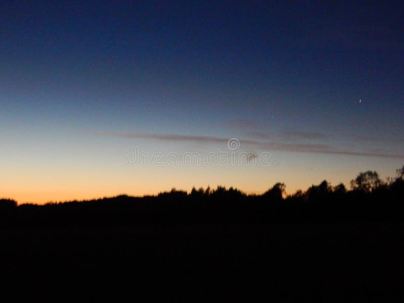 Lights in the Night Sky Over Northern Germany Stock Photo - Image of ...