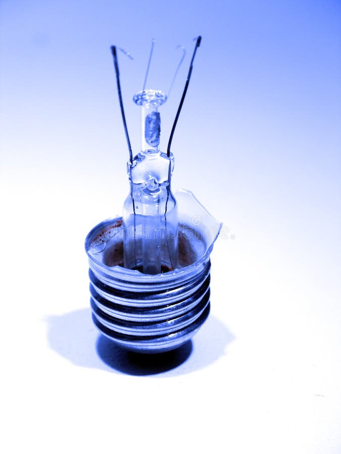 Lights Out Broken Lightbulb Stock Photo - Image of isolated, symbolig ...