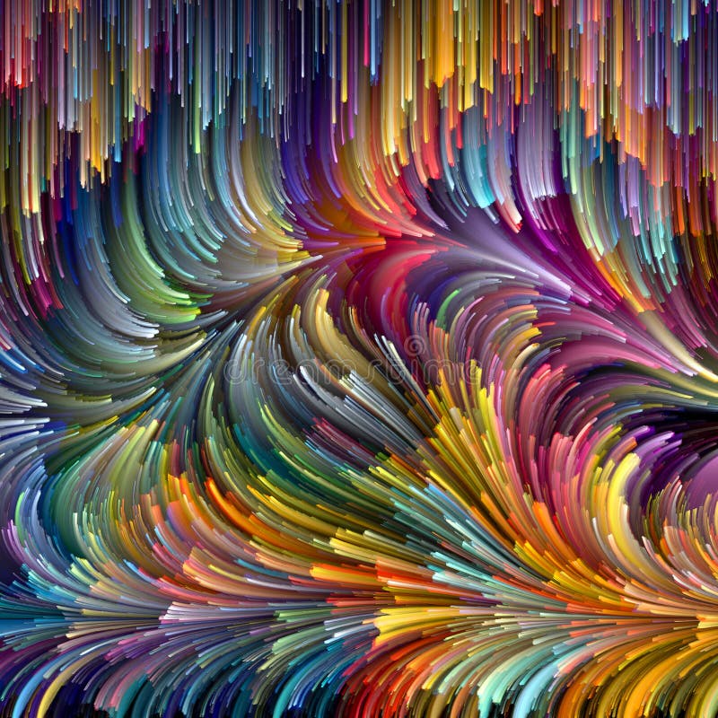 Lights of Prismatic Storm stock illustration. Illustration of intense ...