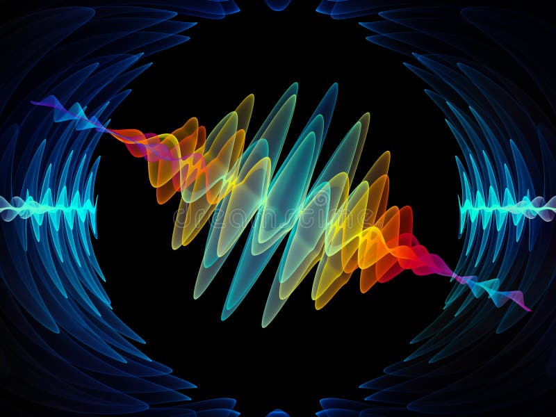 Lights of Radial Oscillation Stock Illustration - Illustration of ...
