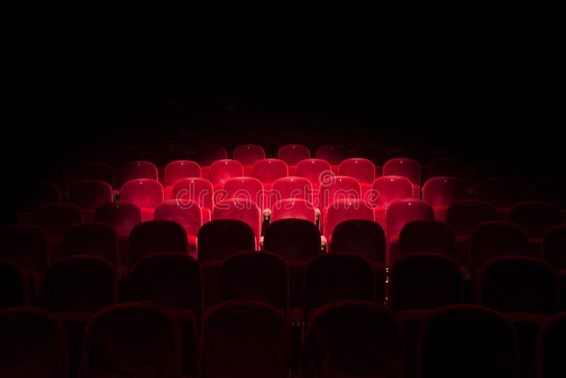 Red Theater Stage Background with 3 Spotlights Cen Stock Photo - Image ...