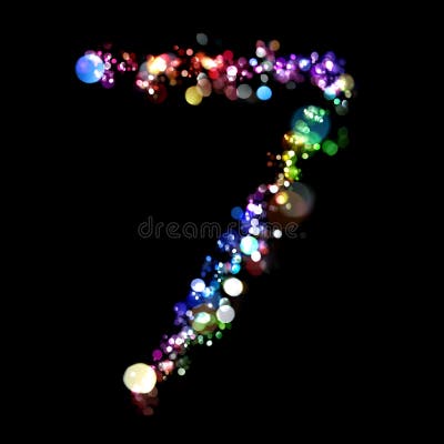 Lights in the Shape of Numbers Stock Illustration - Illustration of ...