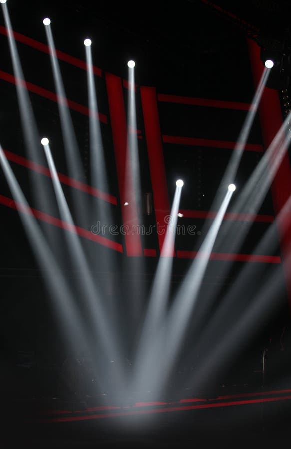 Light Lit in the Empty Scene Stock Image - Image of glitz, blurry ...