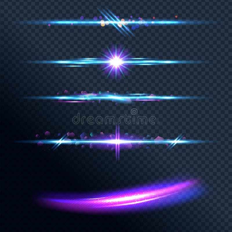 Lights and Sparkles on a Transparent Background Stock Vector ...