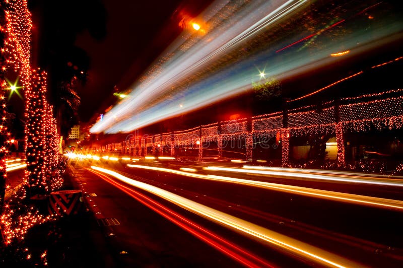 Lights stream stock photo. Image of stream, speed, fast - 11032746