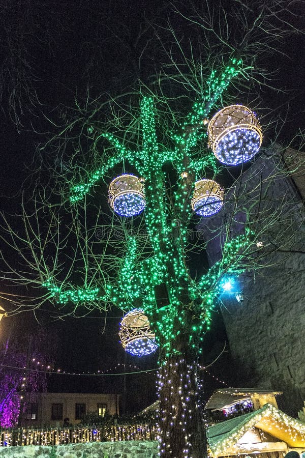 Lights on a Street at Advent Editorial Photo - Image of lamps, european ...