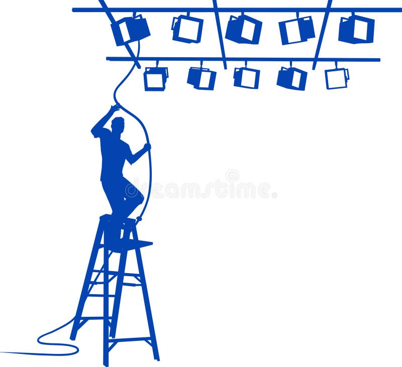 Lights Technician stock vector. Illustration of film, expertise - 9304837
