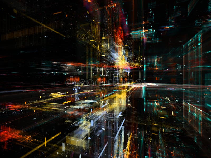 Futuristic Micro Chips City. Computer Science Information Technology ...