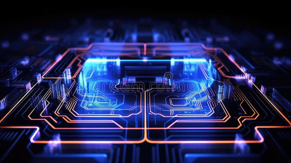 Lights Technology Background Transparent Stock Illustration ...