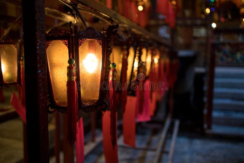 Lights in temple stock image. Image of symbolic, hanging - 169451703