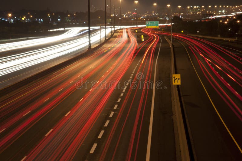 Lights from Traffic on the Highway Stock Image - Image of traffic ...