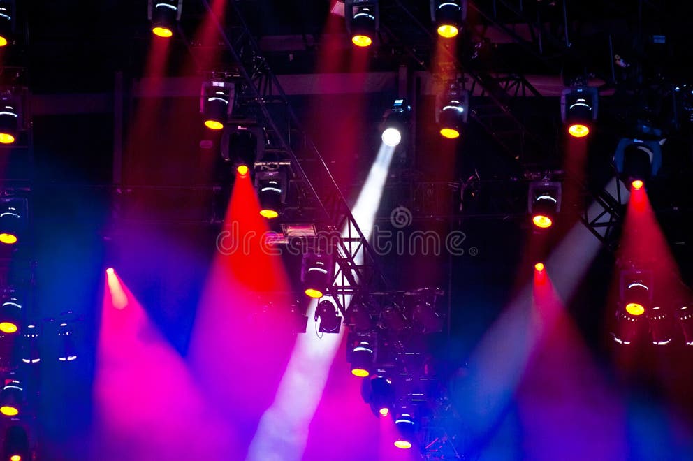 Lightshow stock image. Image of evening, party, concert - 34191521