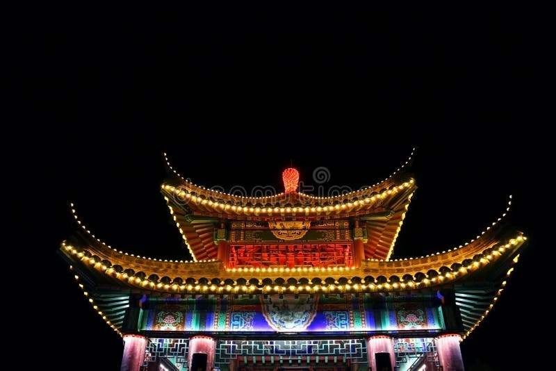 Lightshows and the temple editorial image. Image of dove - 102121420