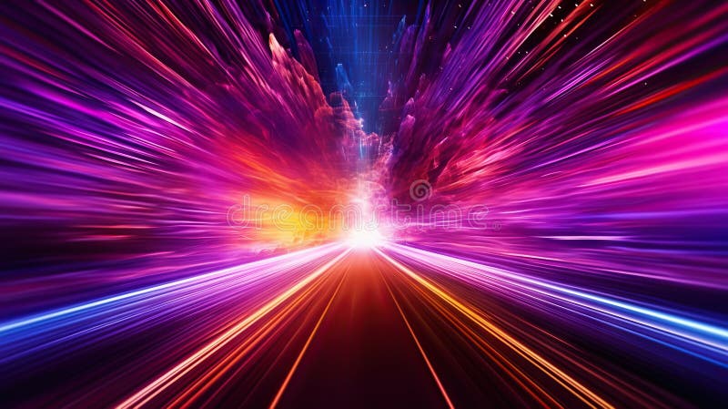 Lightspeed Travel Background. Galaxy and Cosmos Exploration Stock ...