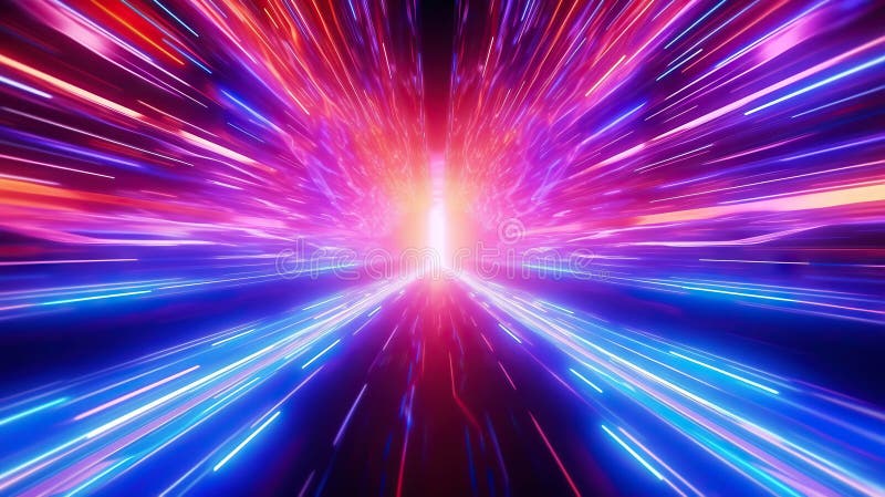 Lightspeed Travel Background. Galaxy and Cosmos Exploration Stock Image ...