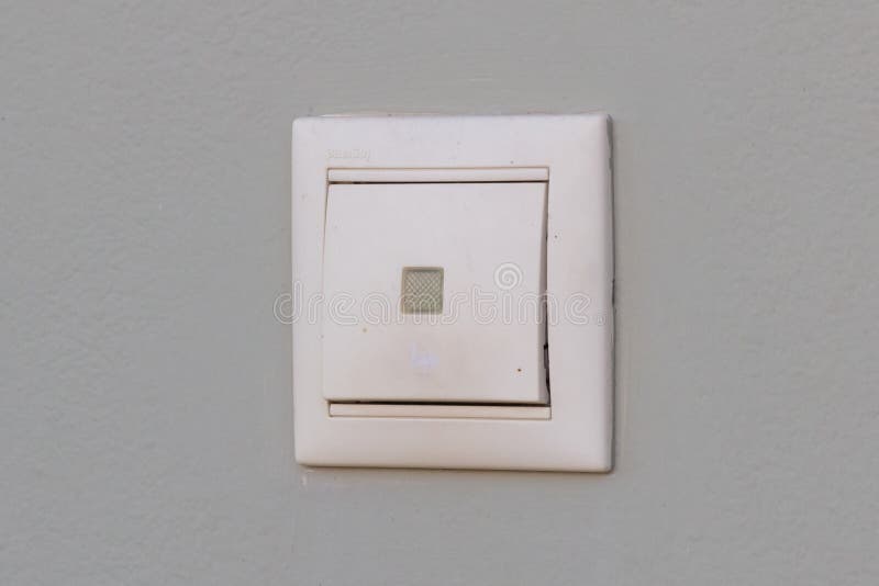 Lightswitch in a Common House Stock Image - Image of turn, grey: 103544259