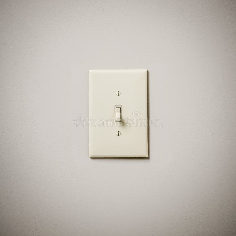 Lightswitch on Wall Off stock photo. Image of home, lite - 38527652